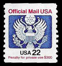 PCBstamps US O136 22c Official Mail, coil, MNH, (20) | United States ...