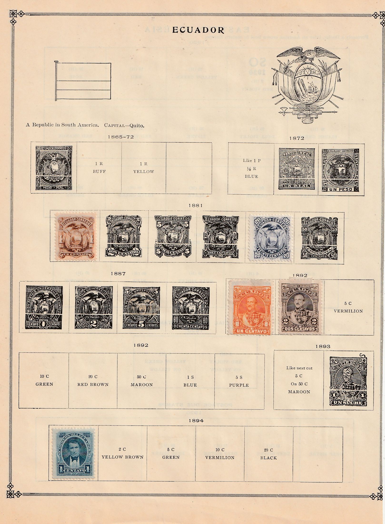 Ecuador Collection - 10 Scans, All the stamps are in the scans ...