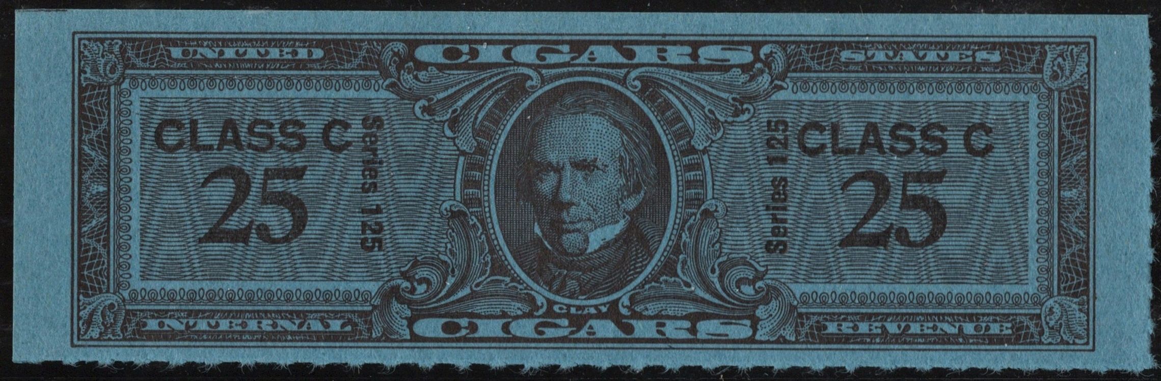 TC2627a Series 125: Class C Cigar Revenue Stamp: 25 Cigars (1955) NGAI ...