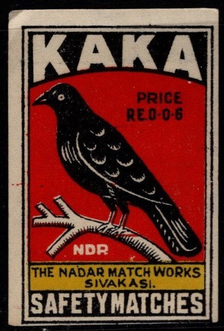 1940-1950's ORIGINAL Vintage Match Box Label Kaka Safety Matches Unused ...