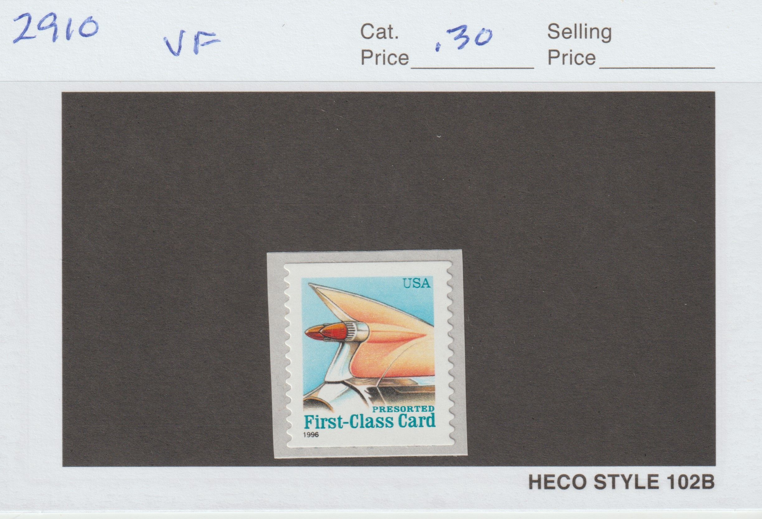 U.S. Scott# 2910 1996 First Class Card Issue VF/XF MNH | United States ...