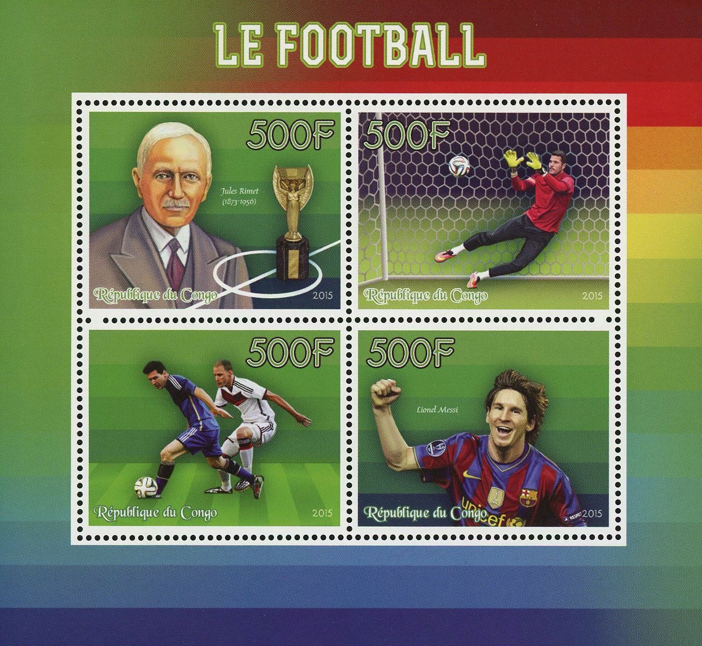 Soccer Sport Lionel Messi Souvenir Sheet of 4 Stamps Mint NH ...
