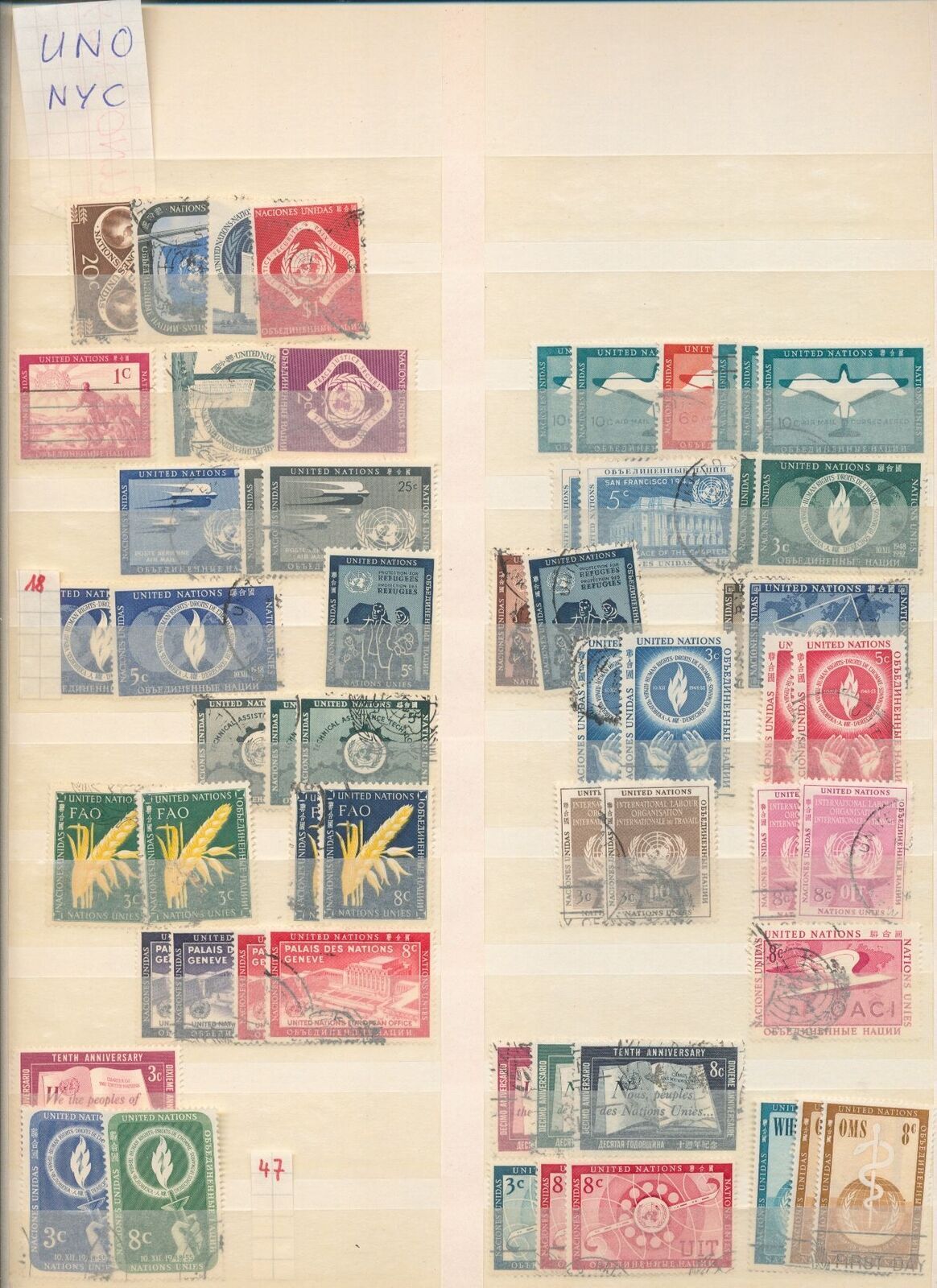 United Nations UN 1950s/80s Flags Wildlife M&U (Apx 400) ZK1176 ...