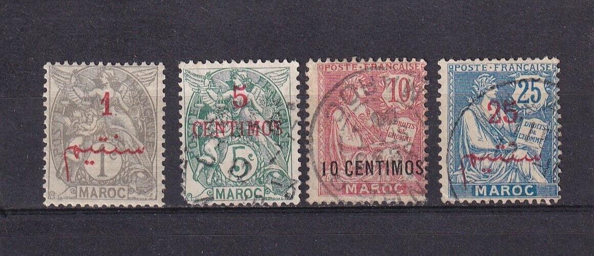 SA20g Morocco 1900's - 1910's selection of surcharged stamps | Africa ...