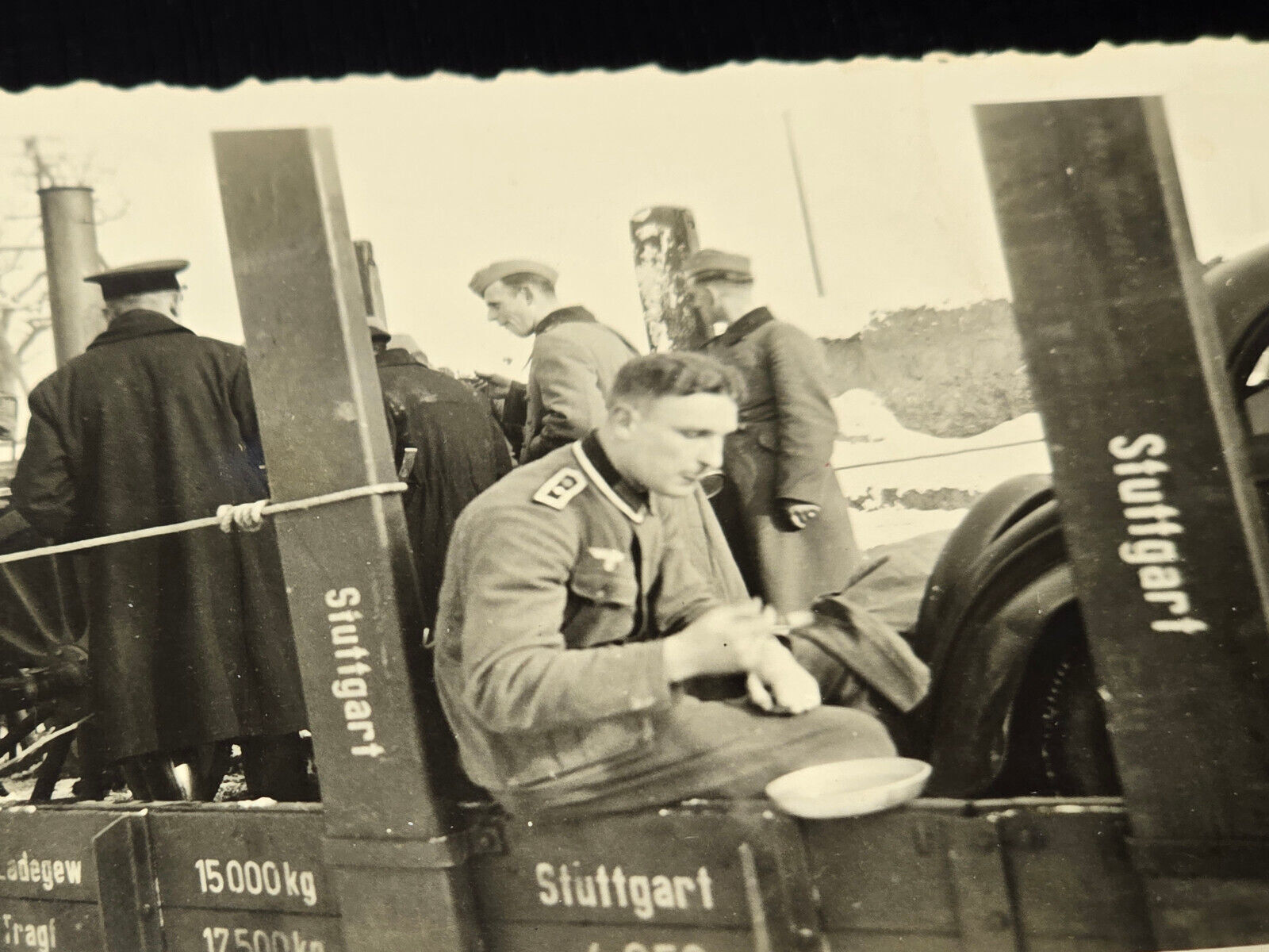 WEHRMACHT SOLDIER EATS ON TRAIN STUTTGART WW2 WWII German Military ...