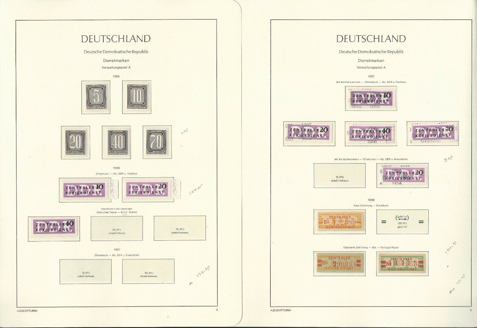 Germany DDR Stamp Collection on 24 Hingless Lighthouse Pages 1954+BOB ...