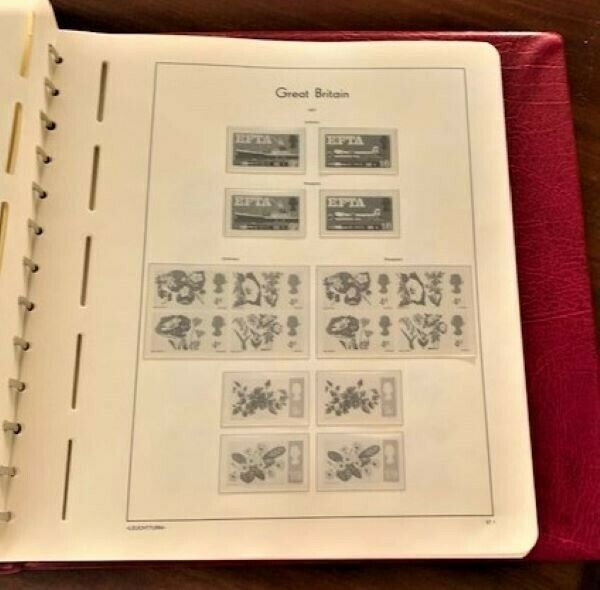 Great Britain 1952-1970 Lighthouse Hingeless SF album pages in a ring ...