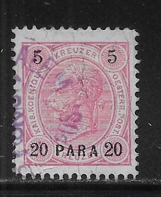 Austrian Offices in the Turkish Empire 22 20pa on 5kr Franz Josef Used ...