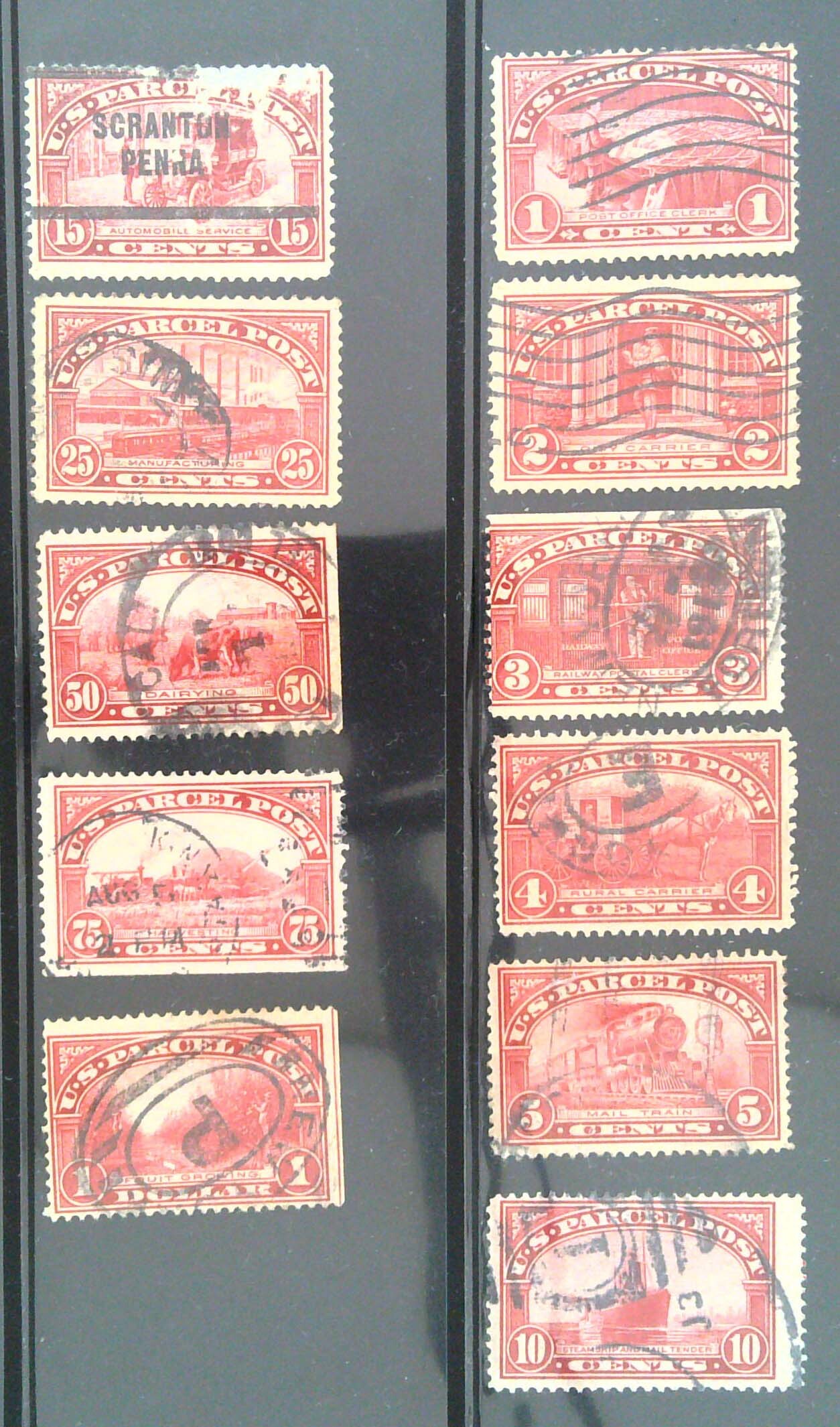 Scott #Q1-Q7&Q9-Q12 - Parcel Post Issues - Lot - Used - 1912-13 ...