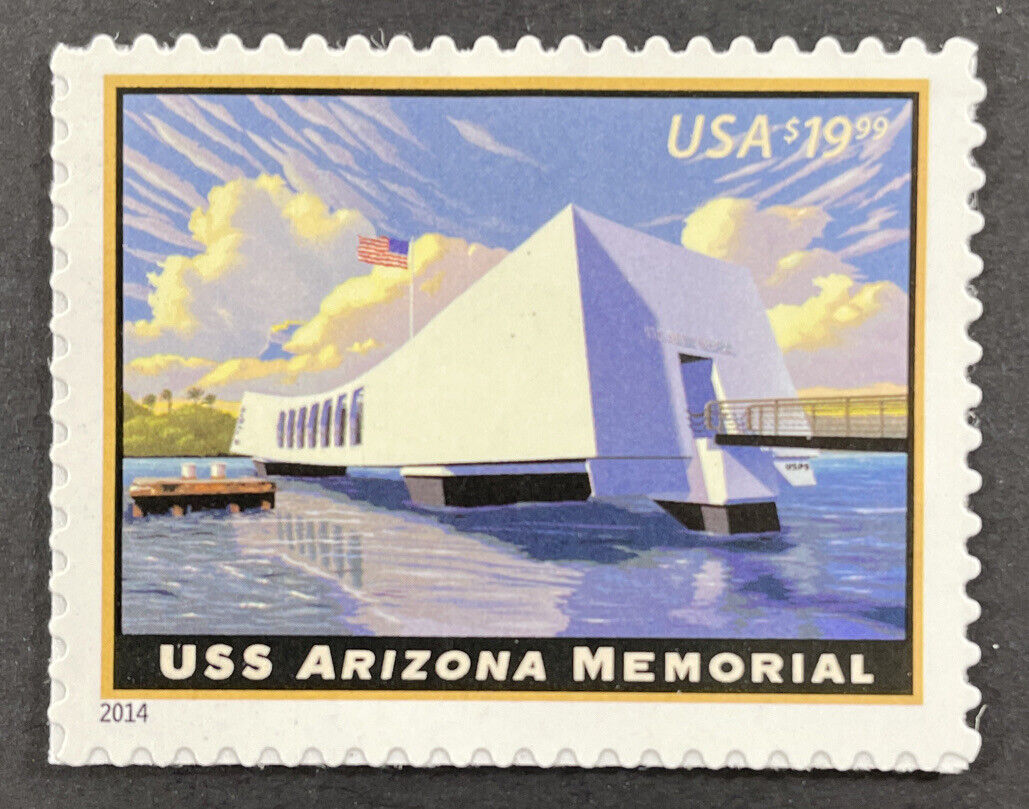 Scott 4873 USS ARIZONA MEMORIAL Single US Express Mail $19.99 Stamp MNH ...
