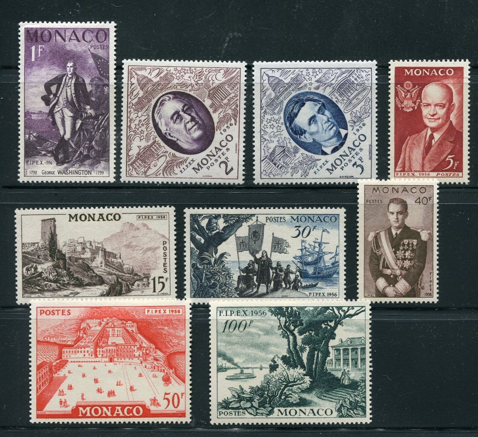 Monaco 321 - 324 FIPEX Complete Stamp Set MNH 1956 | Europe - Monaco ...