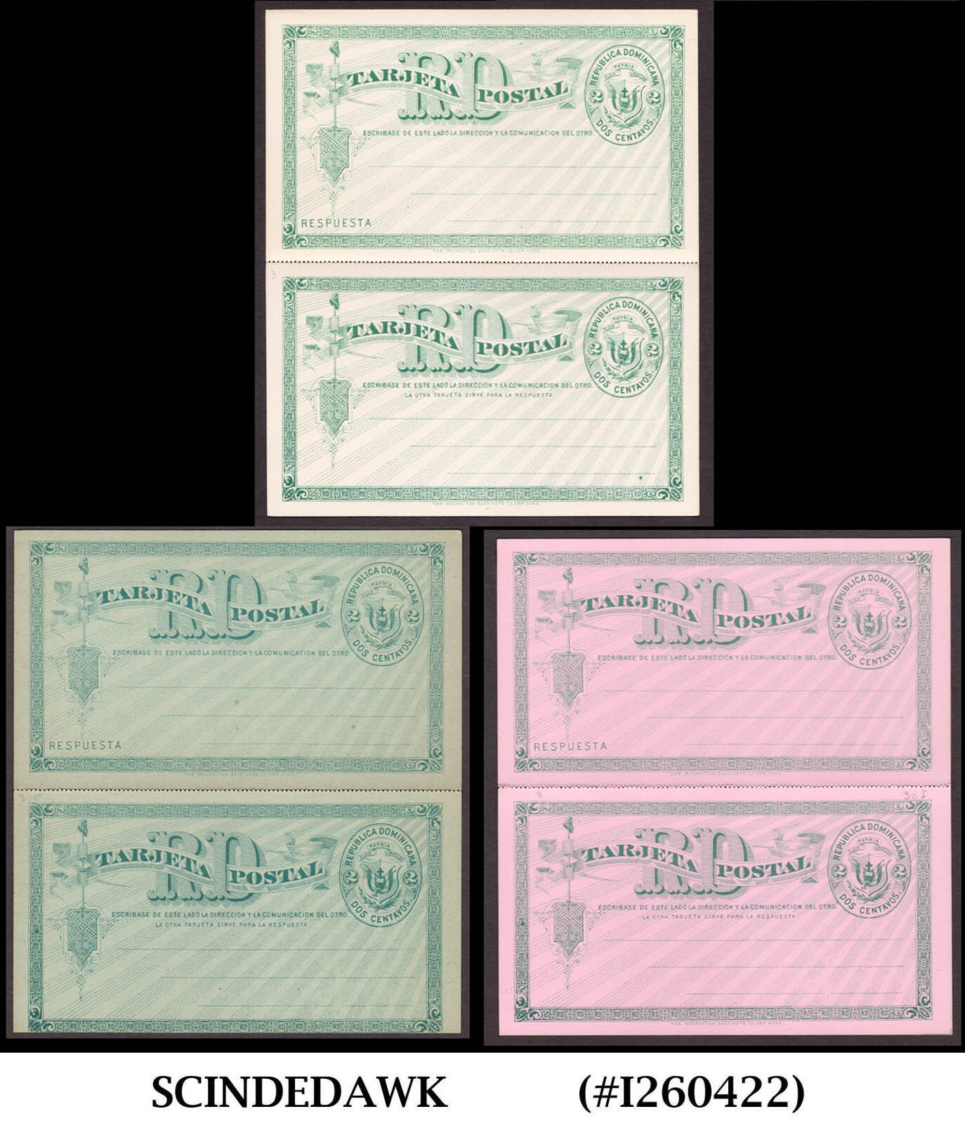 Dominican Republic - Selected Reply Postcards in 3 Different Paper ...