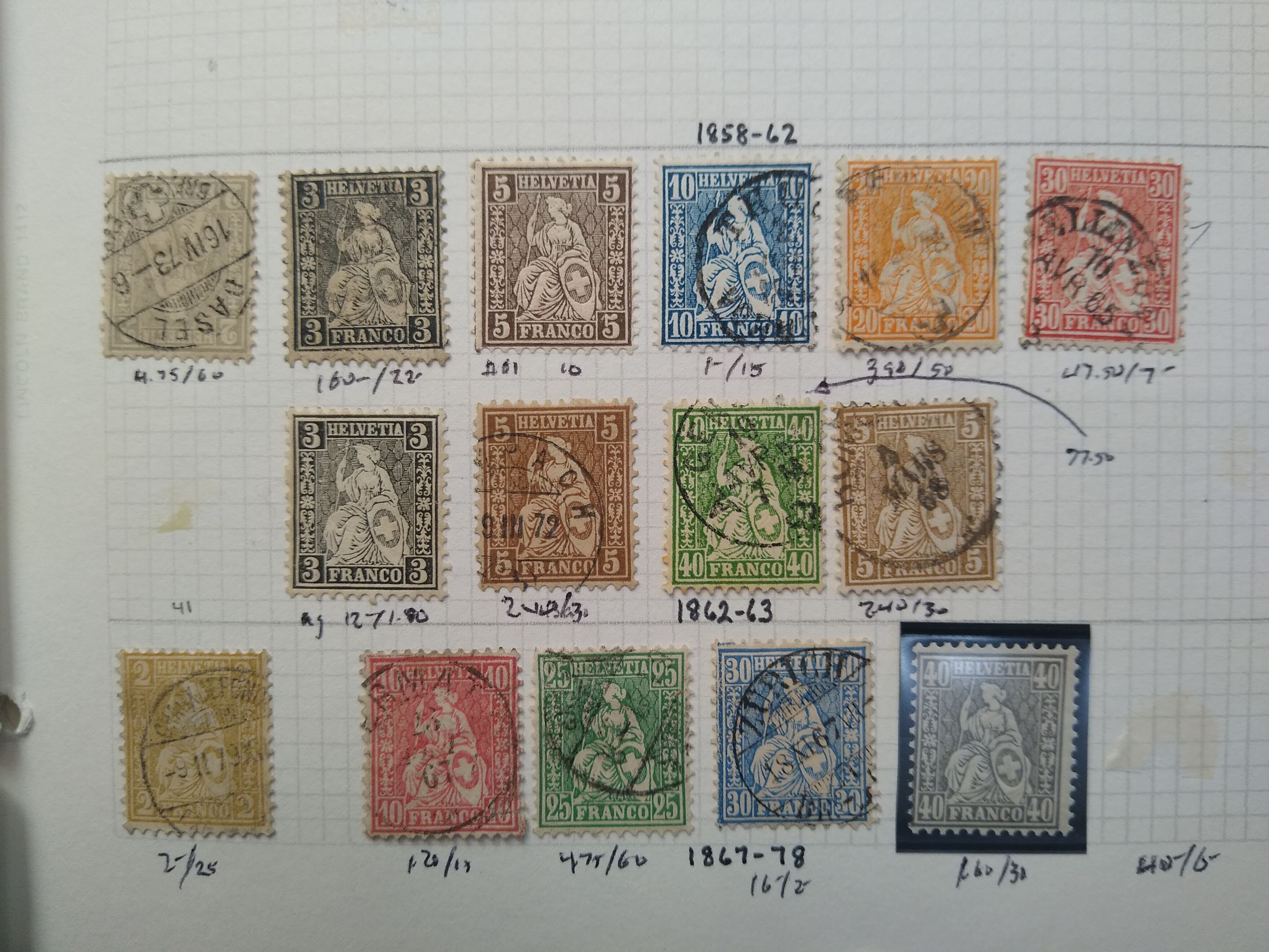 collection on pages Switzerland to 1942 DO: CV $816 | Europe ...
