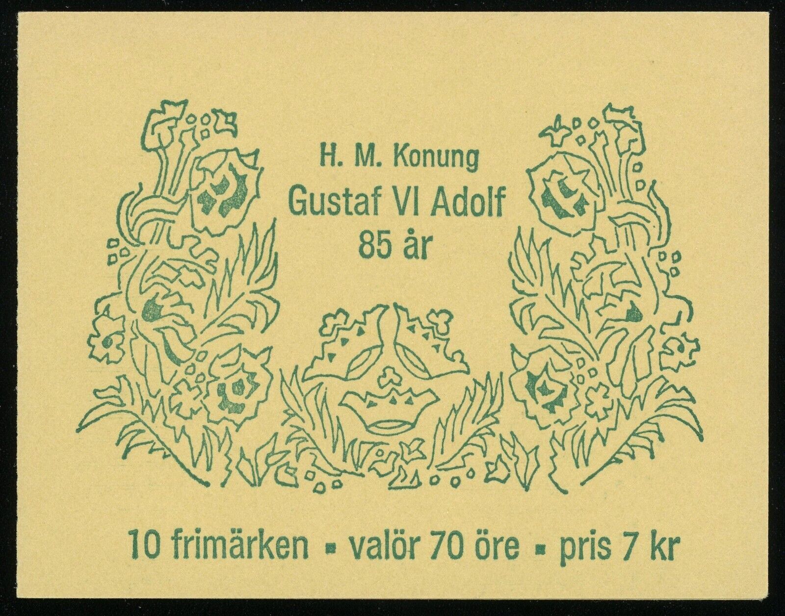 Sweden #768a King Gustaf VI Adolf Booklet Pane 10 Stamps Europe 1967 Mint NH | Europe - Sweden ...