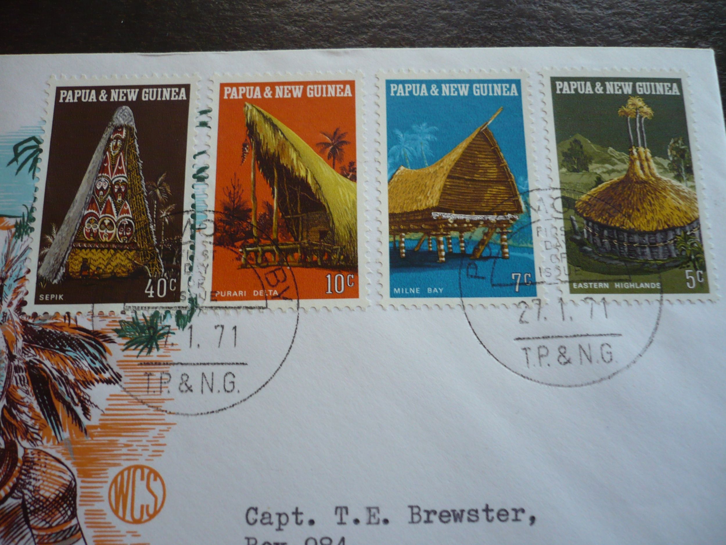 Postal History - Papua New Guinea - Scott# 319-322 - First Day Cover ...