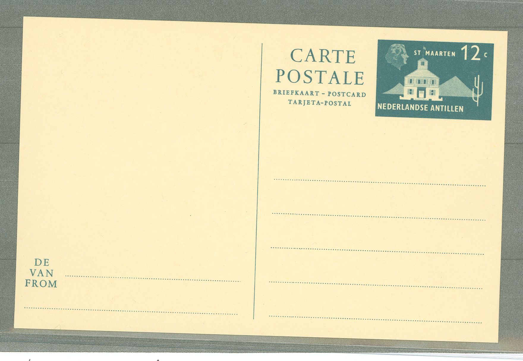 Netherlands Antilles (Curacao) 1958 12c blue green on cream | Europe ...