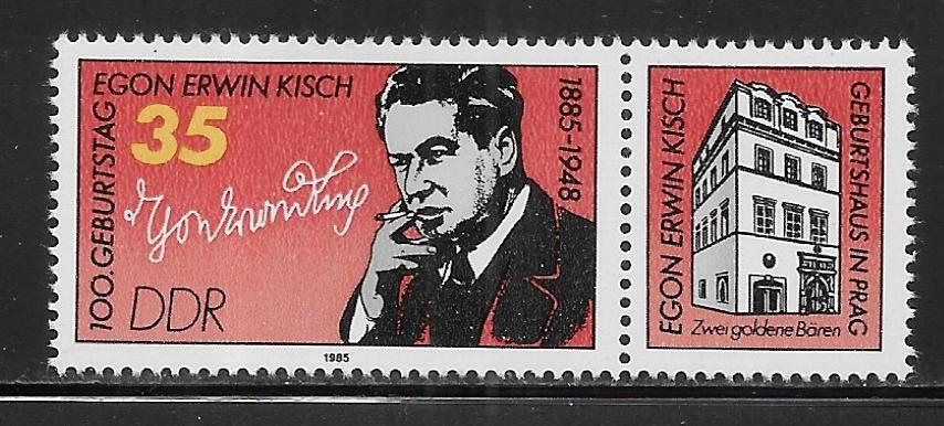 DDR German Democratic Republic 2470 Egon Erwin 2470 Strip Variations ...