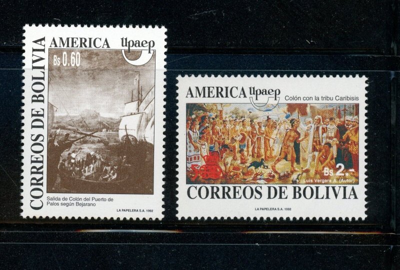 Bolivia 1992 Scott# 855-6 Discover of America, 500th Anniversary MNH as ...