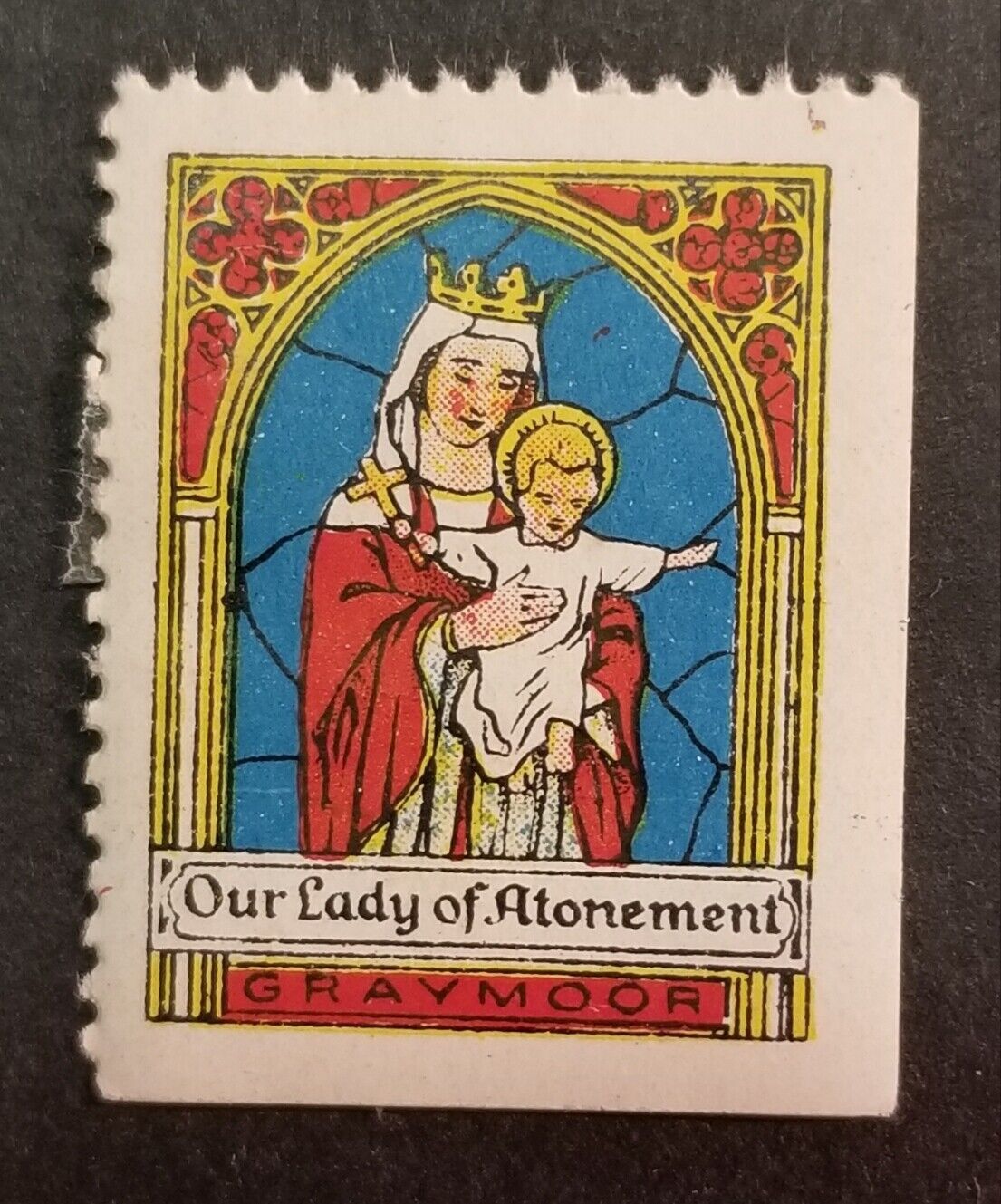 1932 GRAYMOOR New York Our Lady of Atonement Catholic Poster Stamp MH ...