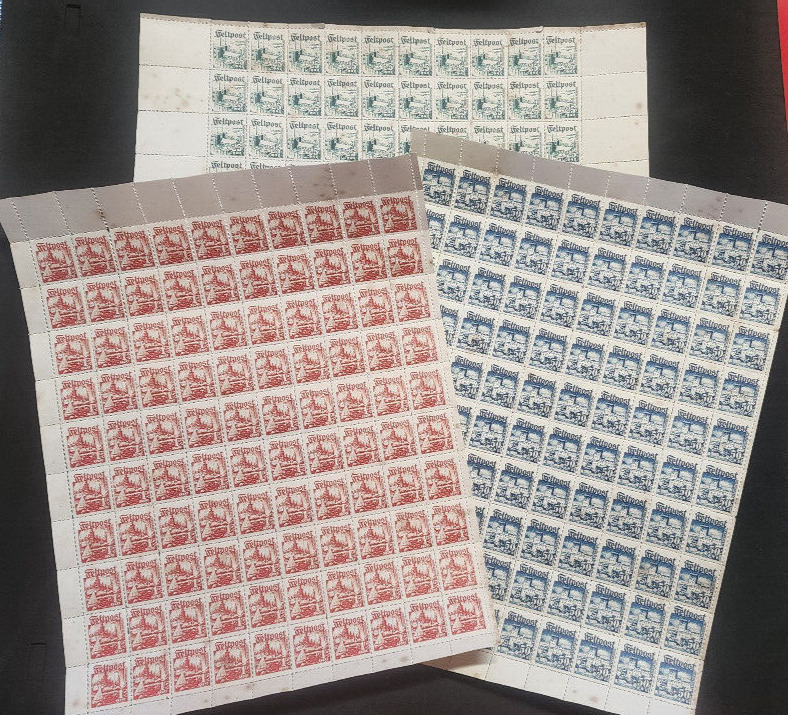 WW2 WWII Nazi German Third Reich DNSAP DANISH LEGION Feldpost sheets ...