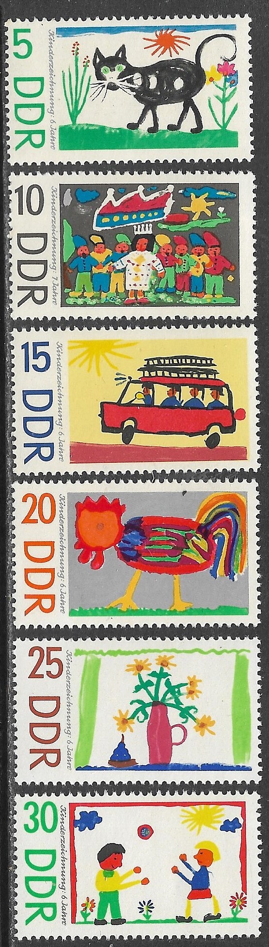 EAST GERMANY DDR 1967 International Children's Day Set Sc 923-928 MNH ...