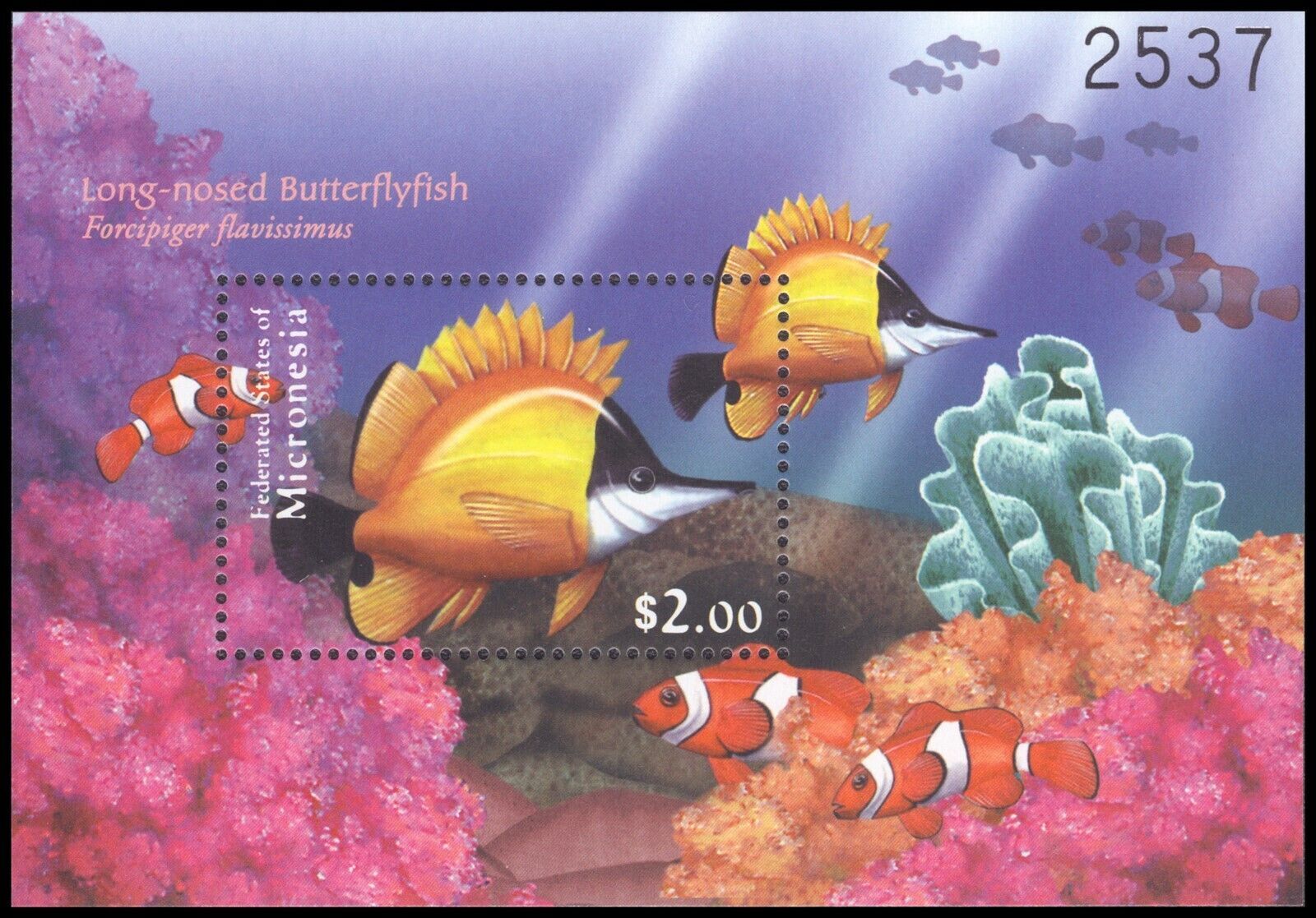 Micronesia 2000 Sc 401-402 Fish Angel Fish Butterfly Fish CV $8 ...