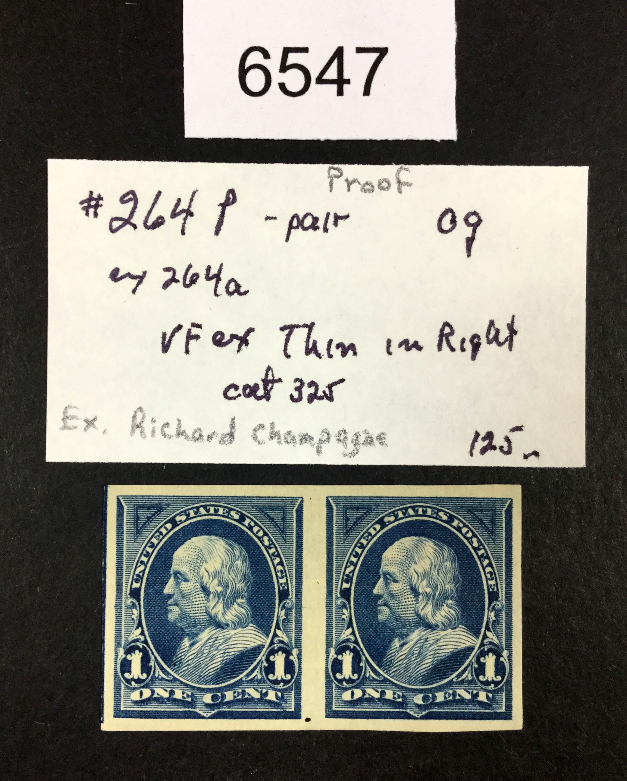 US Stamps # 264p Proof Pair Imperf Mint OG H $325 LOT #A 6547 | United ...