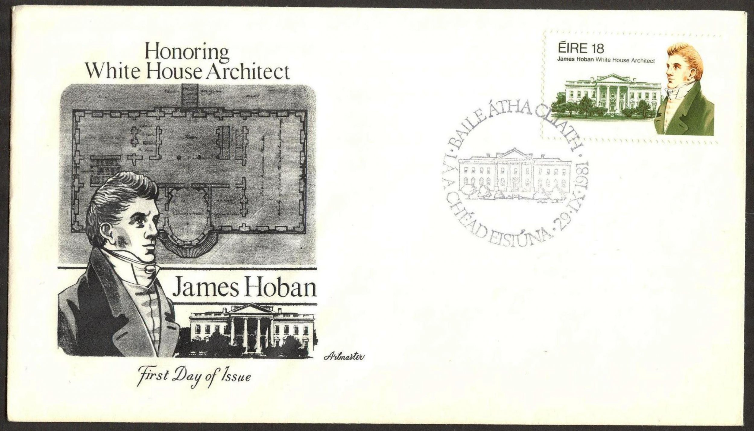 Ireland 1981 Architecture Architect of White House James Hoban FDC ...
