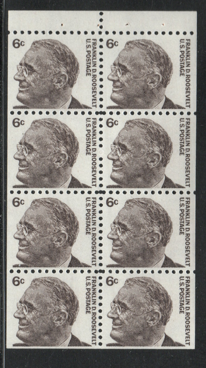 ALLY'S STAMPS US Scott #1284b 6c Roosevelt - FDR - B/P [8] MNH [BP-33d ...