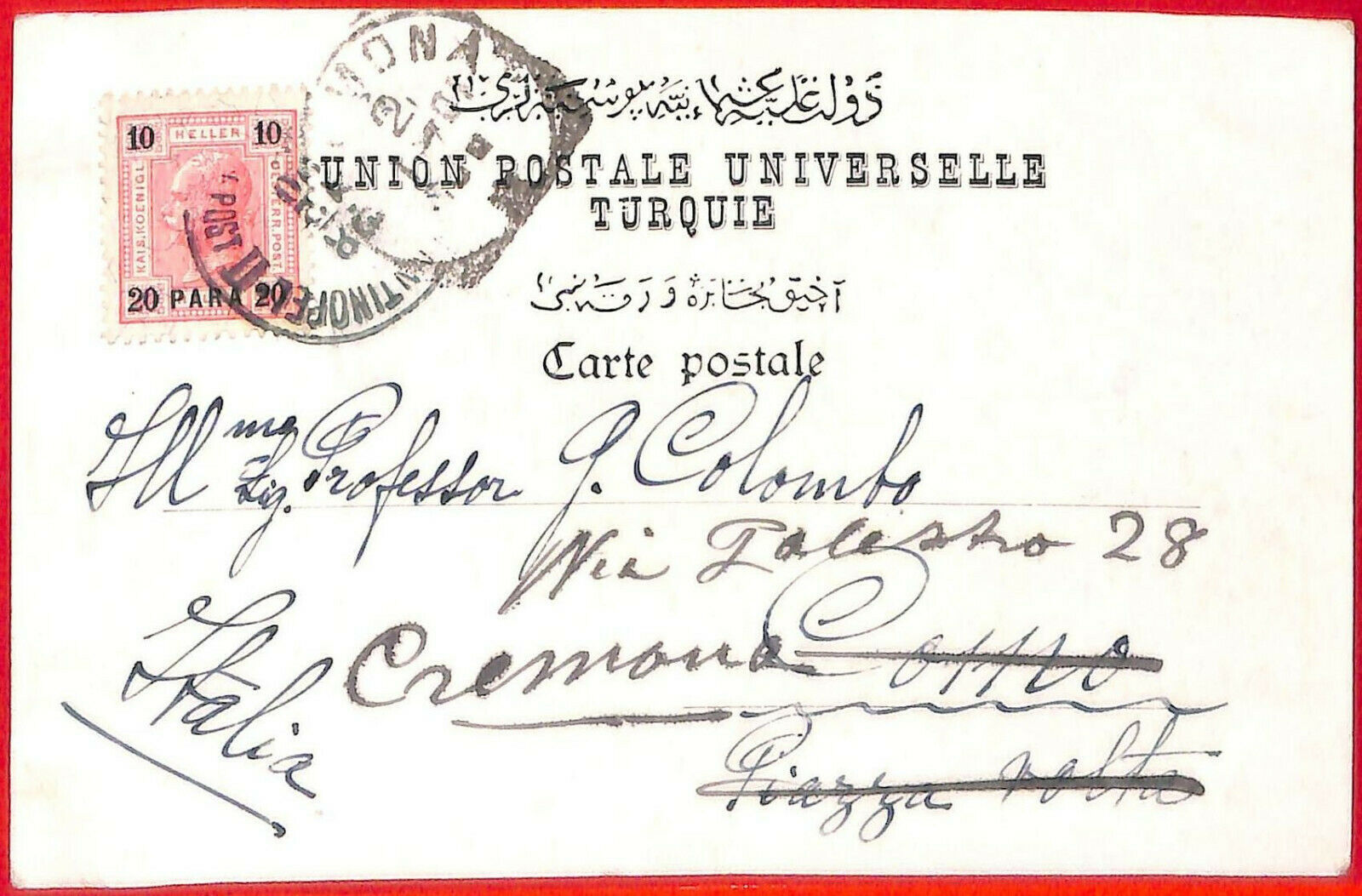 aa2088 - AUSTRIAN LEVANT - Postal History - POSTCARD from ...