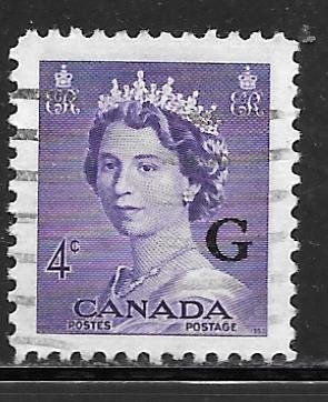 Canada O36: 4c Queen Elizabeth II, used, VF | Canada, Officials Stamp ...