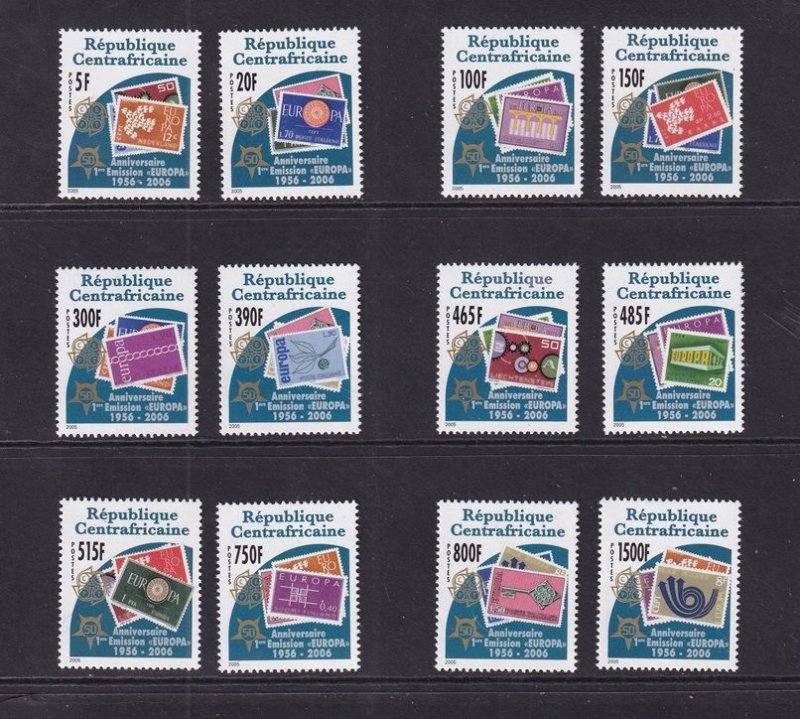 Central African Republic #1479-1490 MNH 2005 Europa stamps 50th ...