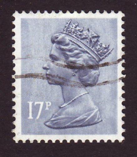 Great Britain 1983 Sc#MH97, SG#X952 17p Blue Grey QEII Machin USED ...