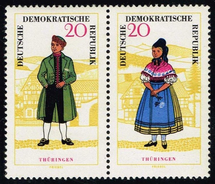 Germany DDR #743-744 Costumes of Thuringia; Unused | Europe - Germany ...