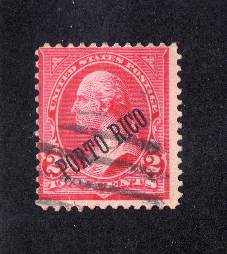 Puerto Rico 2c reddish carmine Overprint, Scott 211 used, value = $1.25 ...