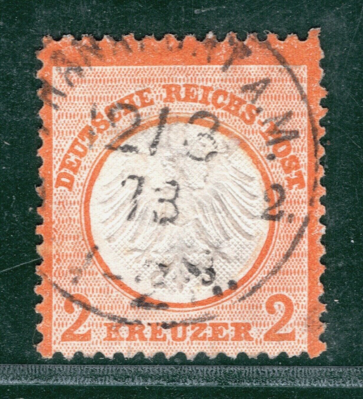 GERMANY Classic Scott.8a 2kr Red-Orange (1872) 1873 CDS Used Cat $285 ...