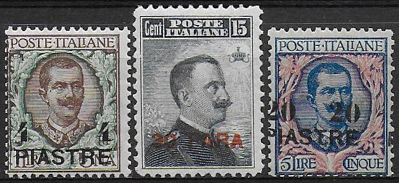 1908 Costantinopoli 3v. MNH Sassone n. 15/17 | Europe - Italy, Stamp ...