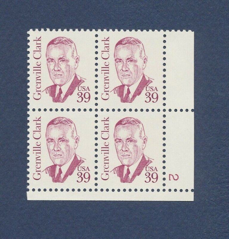 USA - Sc 1867d - MNH LR Plate Block #2 - 39ct Grenville Clark | United ...