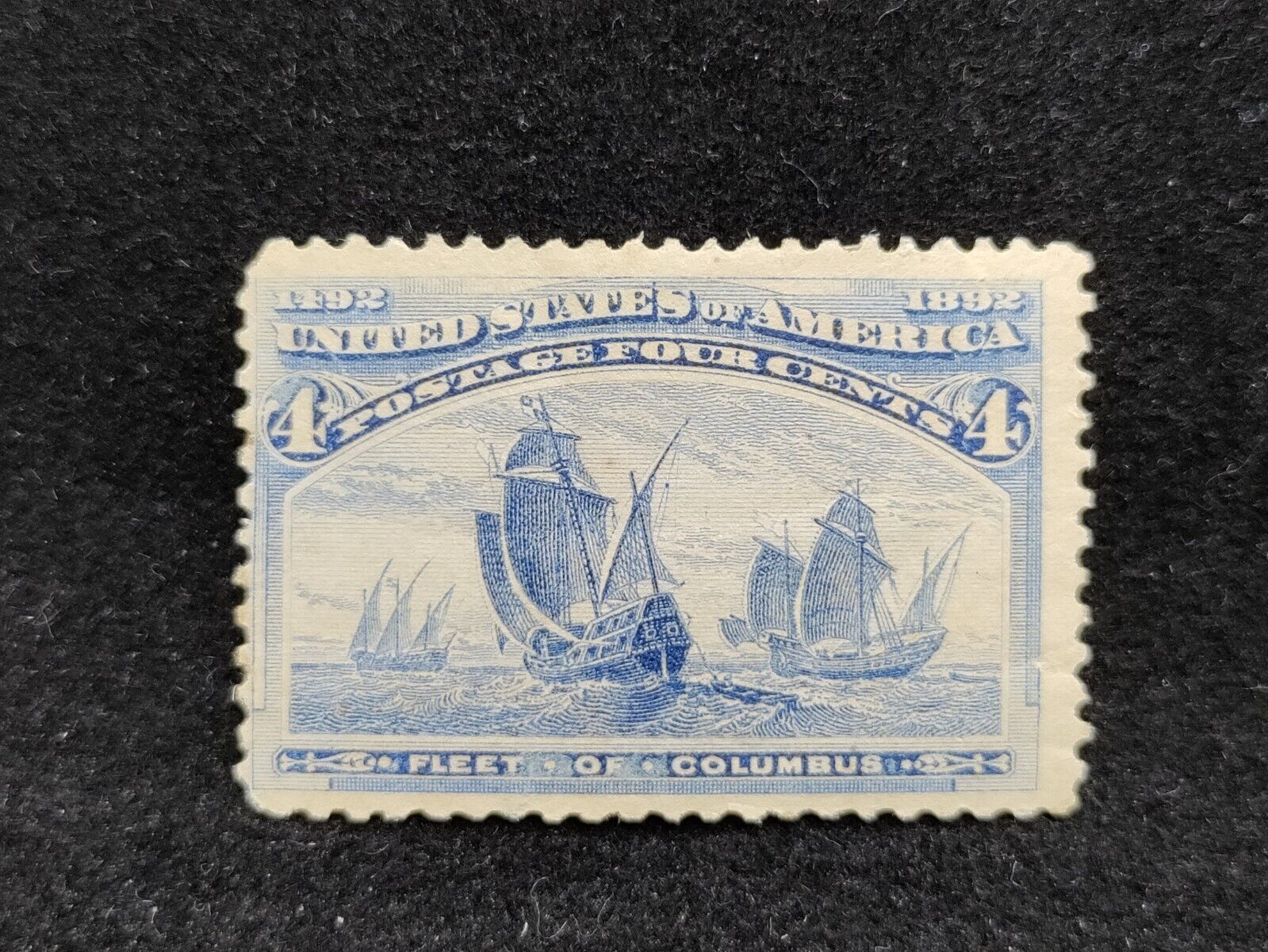 Matt's Stamps Scott US 233 Columbian 4-Cent "Fleet of Columbus" MH CV ...