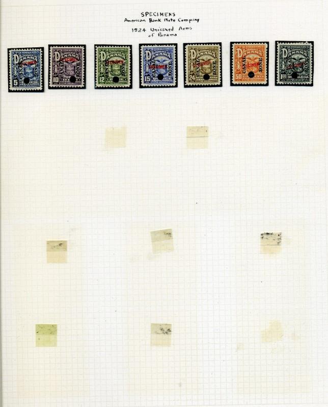 Canal Zone Collection of 69 Specimen Overprint Stamps on Gibbs Pages ...