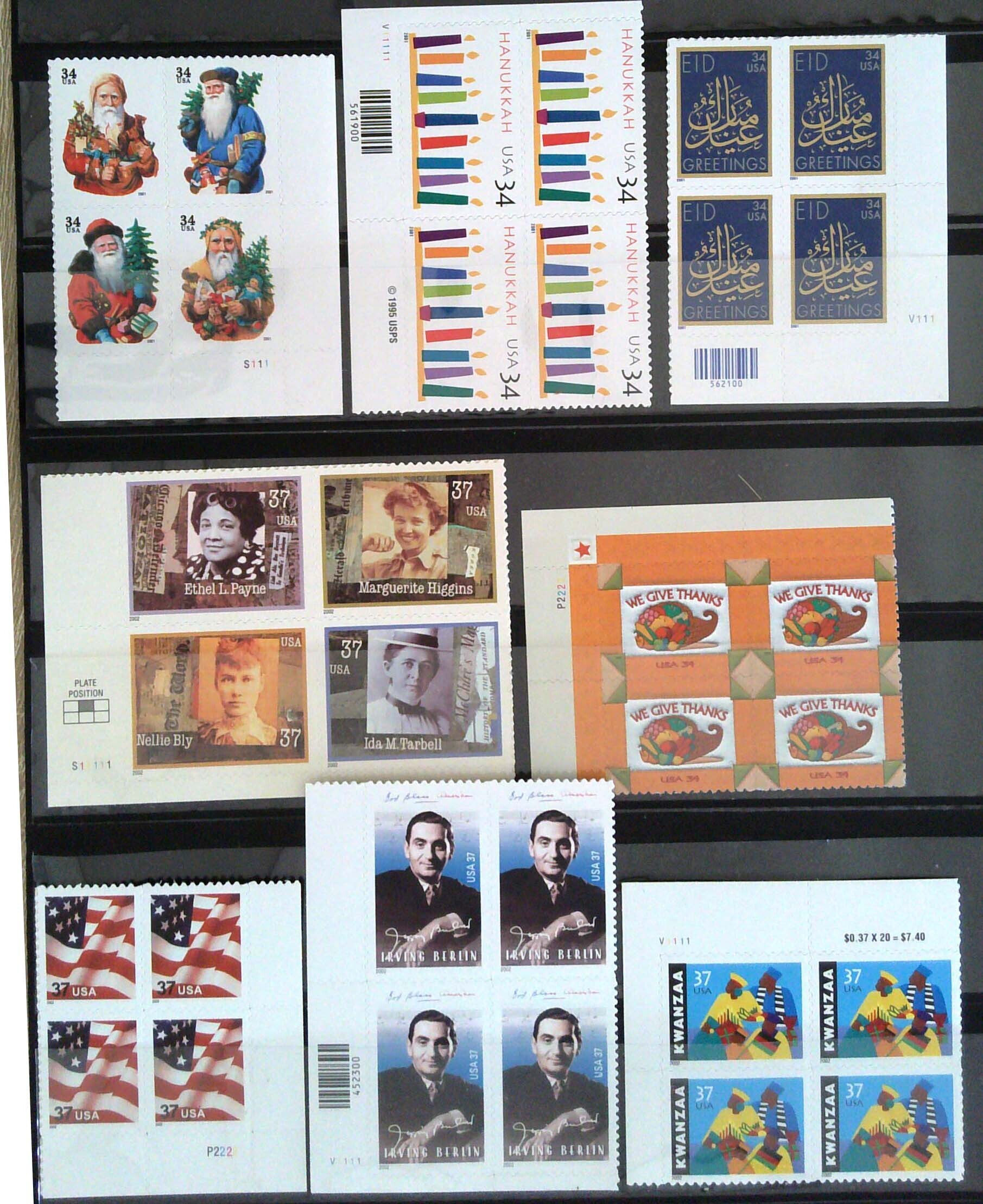 US Modern P# Blocks of 4 - Unused - Lot | United States, General Issue ...