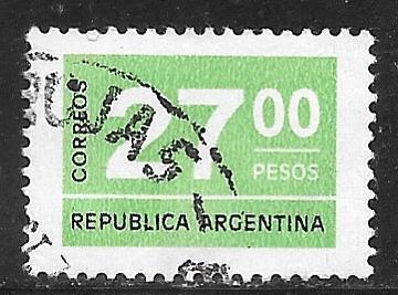 Argentina 1119: 27p Numeral, used, F-VF | Central & South America ...