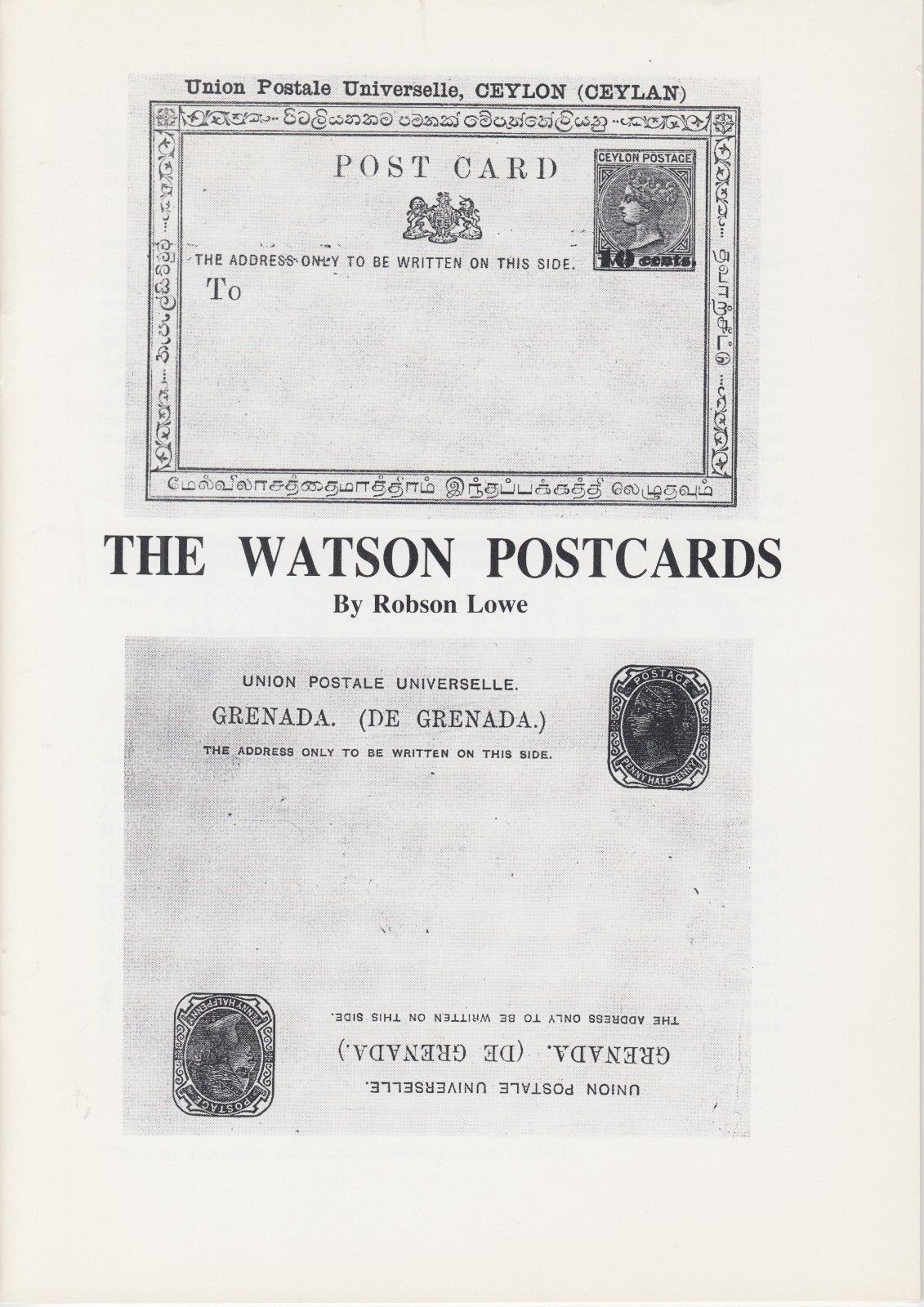 The Watson Post Cards, by Robson Lowe, New. Rare British Colonial ...
