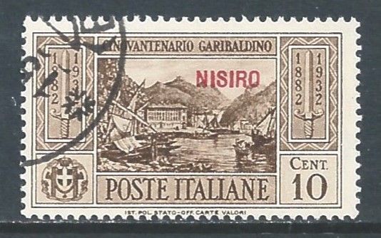 Italy-Nisiro #17 Used 10c View of Caprera Issue Ovptd. "Nisiro ...