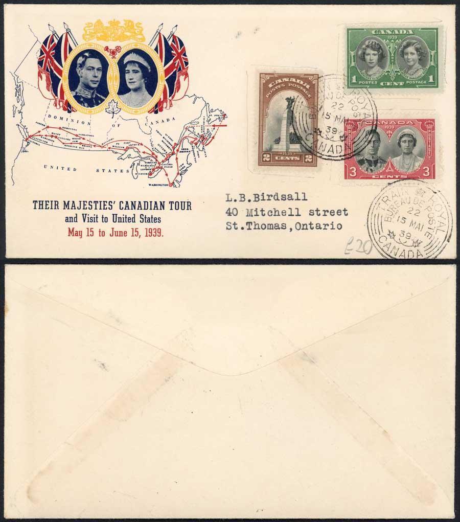 Canada 1939 illustrated Royal Tour cover | Canada, Stamp / HipStamp
