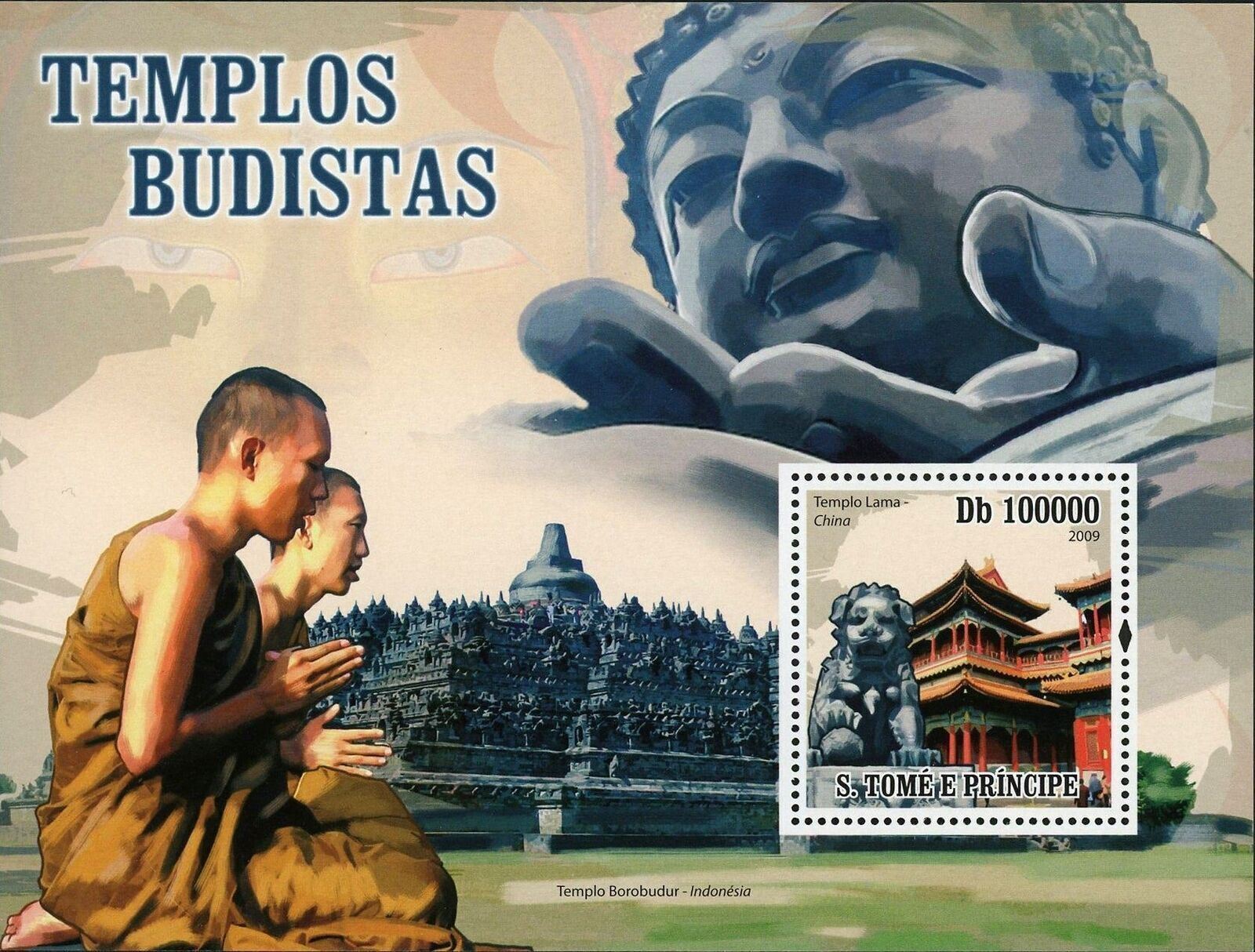 Buddhist Temple Stamp China Lama Temple Souvenir Sheet Mint NH | Asia ...