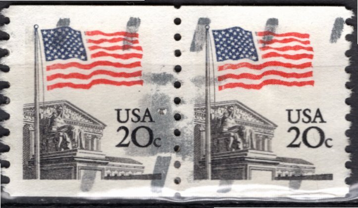 USA; 1981: Sc. # 1895: Used Perf. 10 Coil Se-Tenant Single Stamps ...