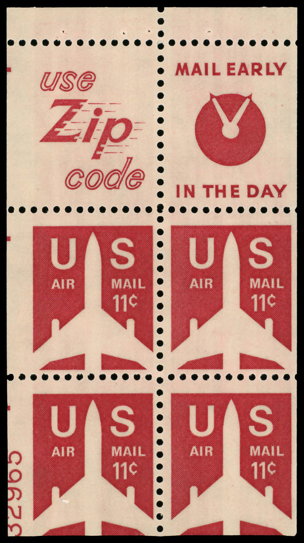 United States #C78a Mint nh very fine booklet pane of 4 + 2 labels Cat ...