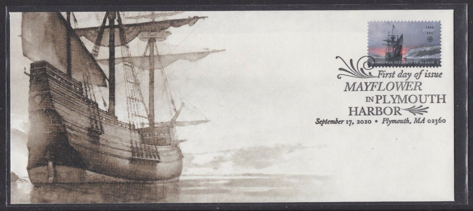 US 5524 Mayflower in Plymouth Harbor Cachet FDC 2020 | United States ...