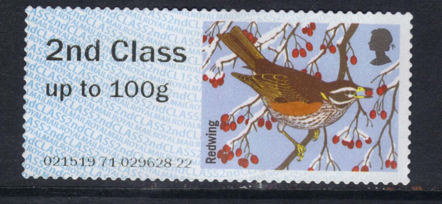 GB 2015 QE2 2nd up to 100 gm Post & Go Redwing Bird No Gum ( B406 ...